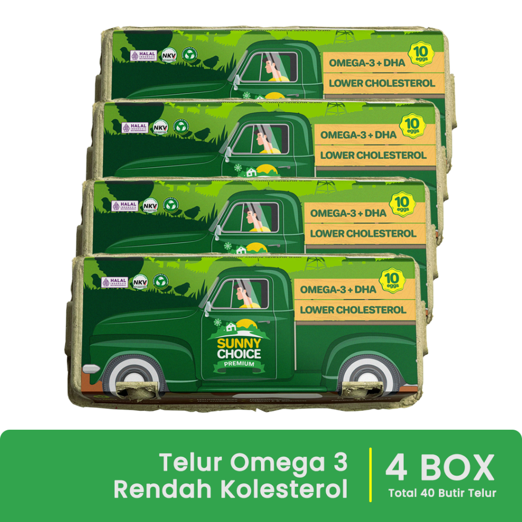 Jual Sunny Choice Premium Telur Omega-3 Isi 10 Butir (4 Box) | Shopee ...