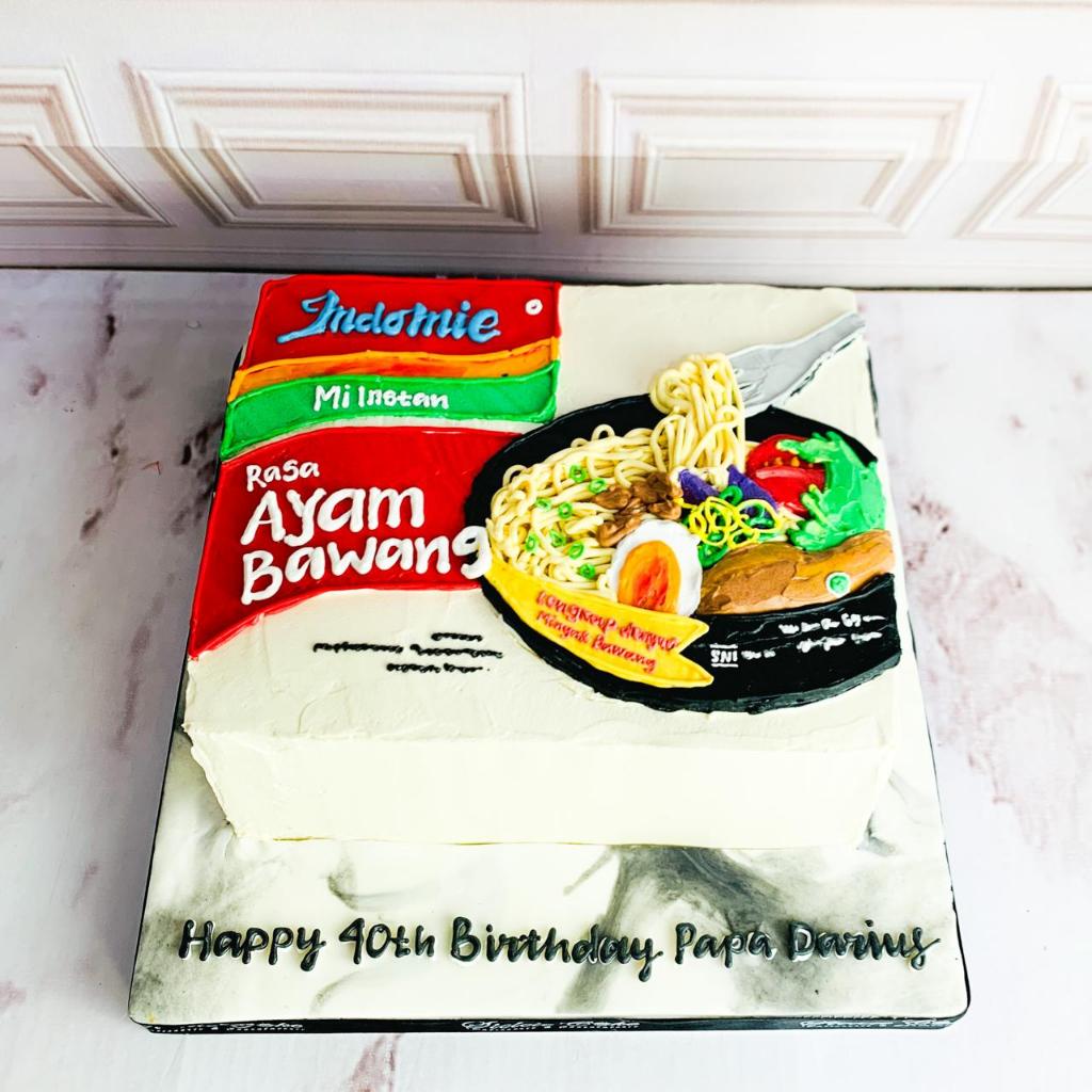 Jual Kue Ulang Tahu/Birthday Cake/Kue Ultah Tema Indomie/Cake 3D/Cake indomie | Shopee Indonesia