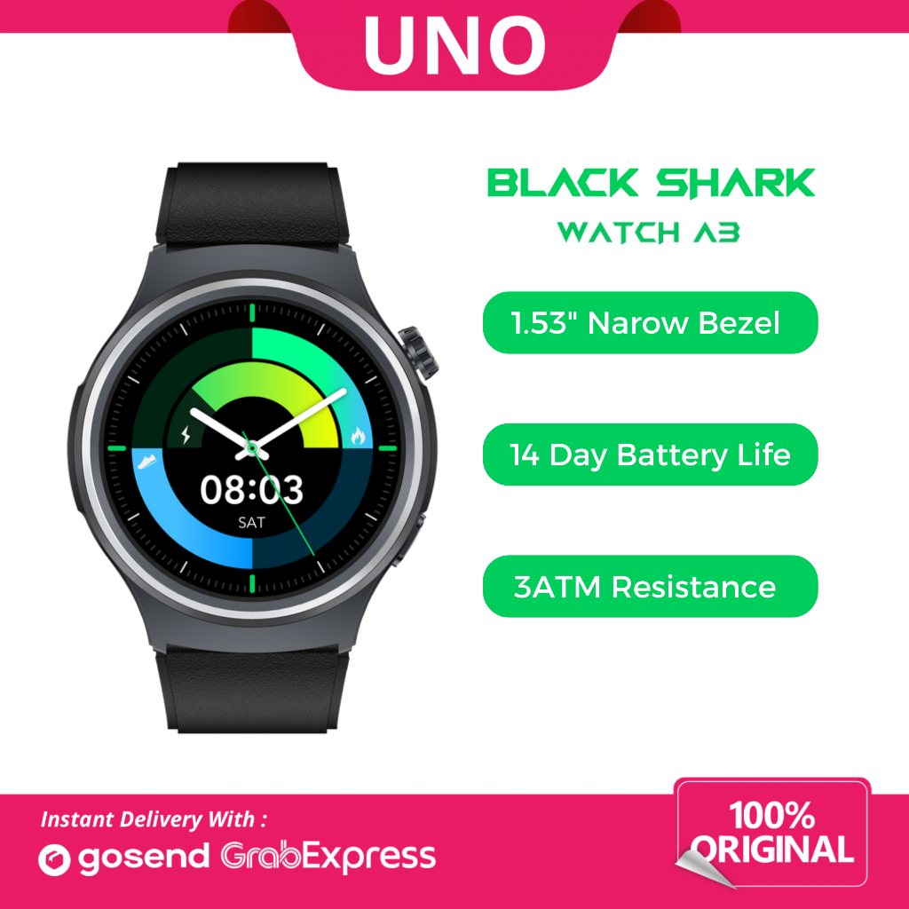 Jual Black Shark Watch A3 Smartwatch Bluetooth ENC 3 ATM Water ...