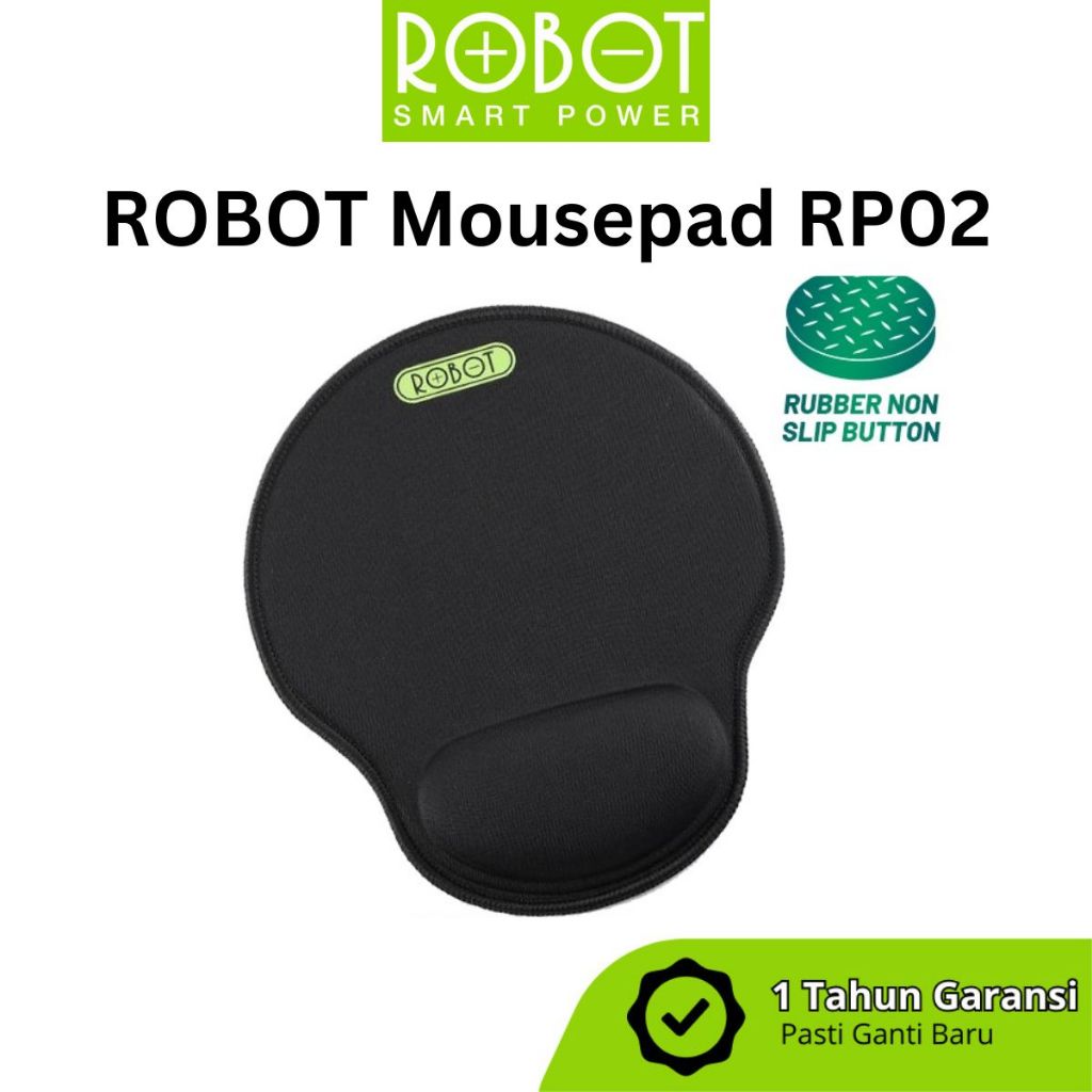 Jual ROBOT RP02 with Ergonomic Wrist Rest Mousepad PC / Laptop Black ...
