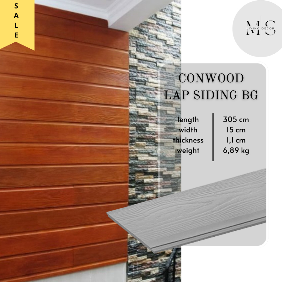 Jual conwood lap siding bg dinding fasad indoor & outdoor | Shopee ...