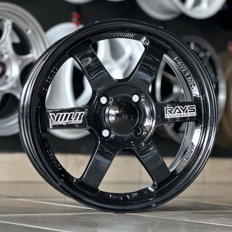 Jual velg mobil racing r15 TE37 LEBAR 6,5 ET 42 velg ring 15 untuk mobil brio jazz city freed ...
