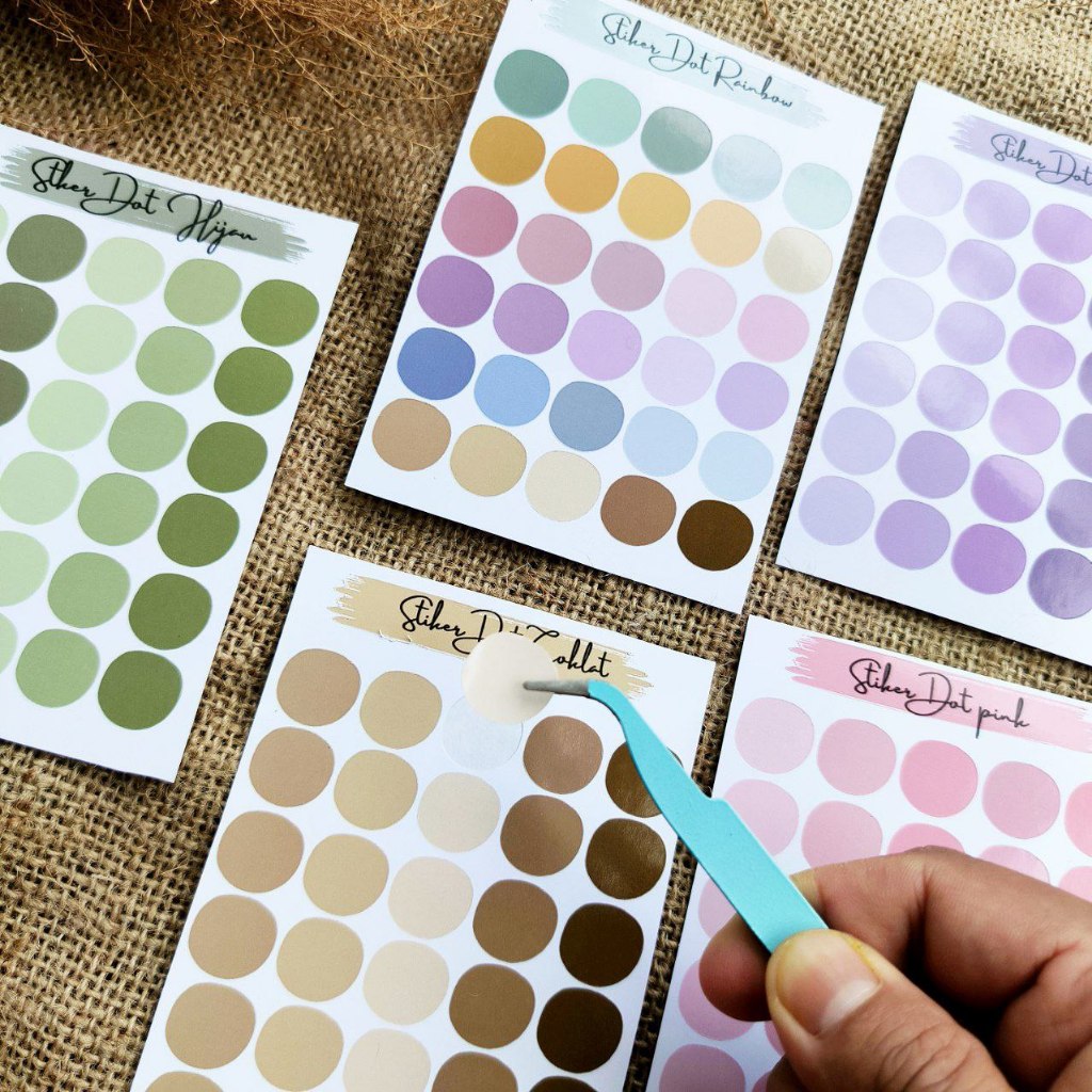 Jual stiker dot / sticker bulat warna warni / stiker dekorasi stiker ...