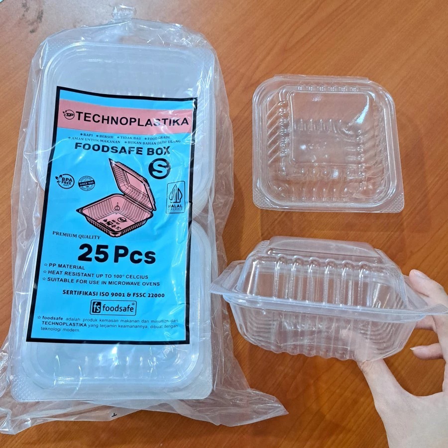 Jual [ ISI 25 PCS ] Mika Lunch Box Plastik / Mika Food Safe Box Uk S / M /L dengan Pengunci ...