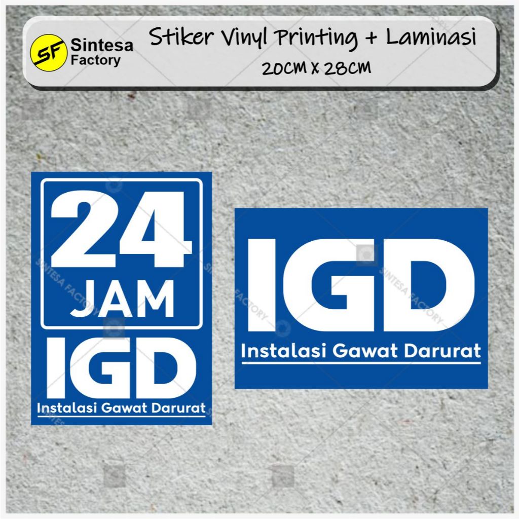 Jual Stiker Instalasi Gawat Darurat Stiker IGD 24 Jam Stiker Klinik ...