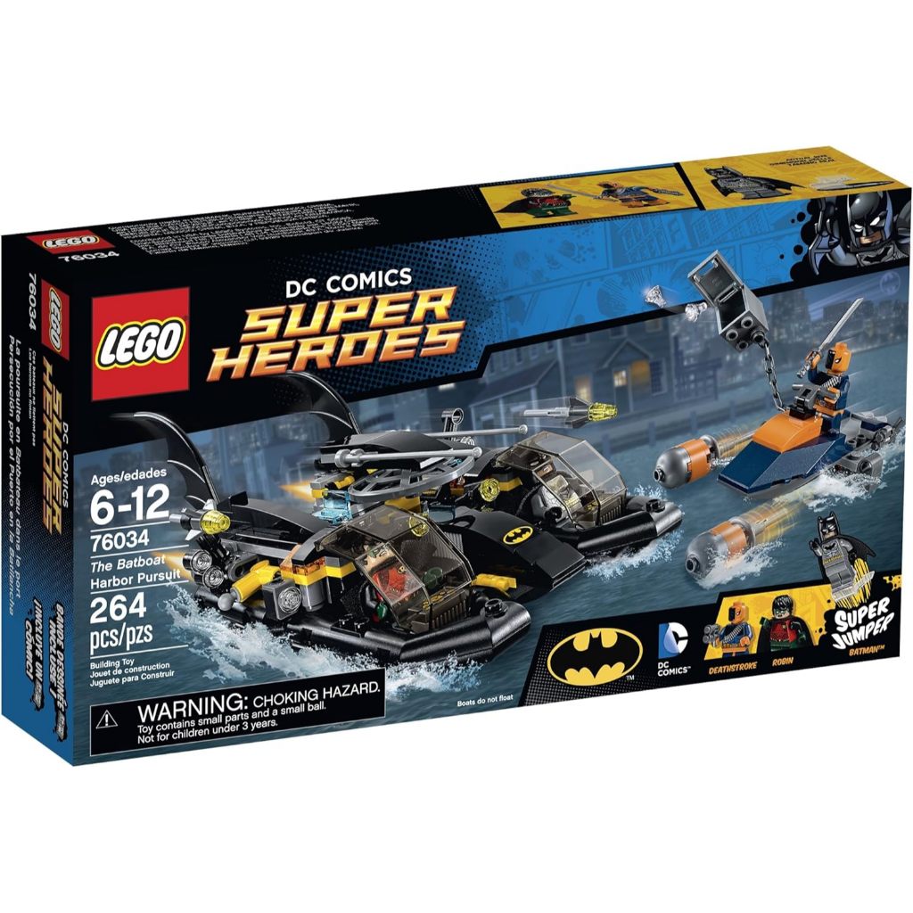 Jual LEGO Super Heroes 76034 The Batboat Harbor Pursuit Building Kit ...