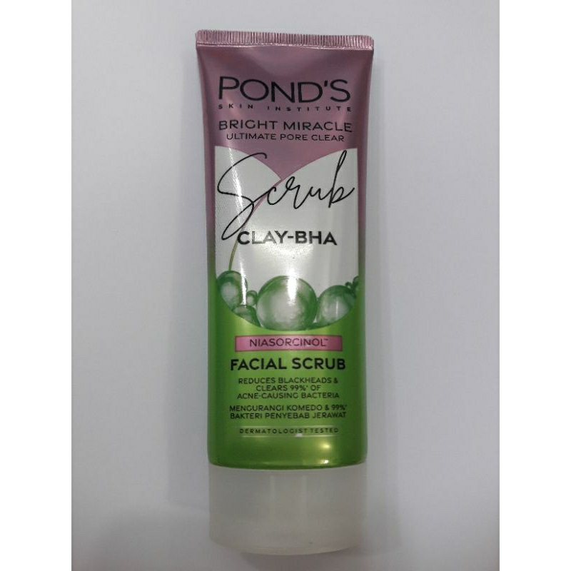 Jual POND'S_ Ponds Bright Miracle Ultimate Pore Clear Scrub CLAY-BHA ...