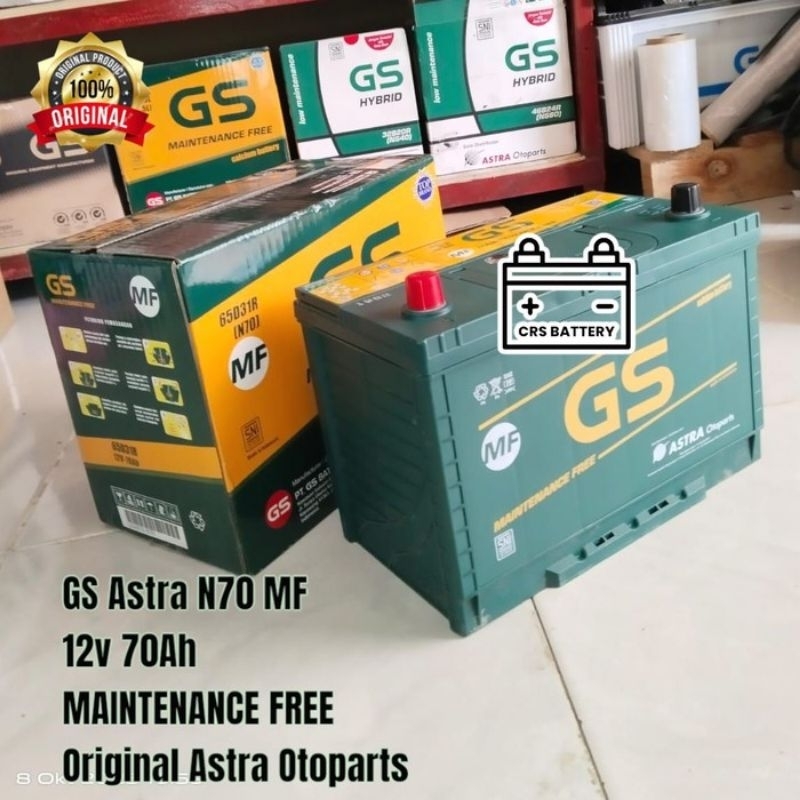 Jual Aki Mobil GS Astra N70 - 65D31R MF 70Ah Accu Basah Siap Pakai ...