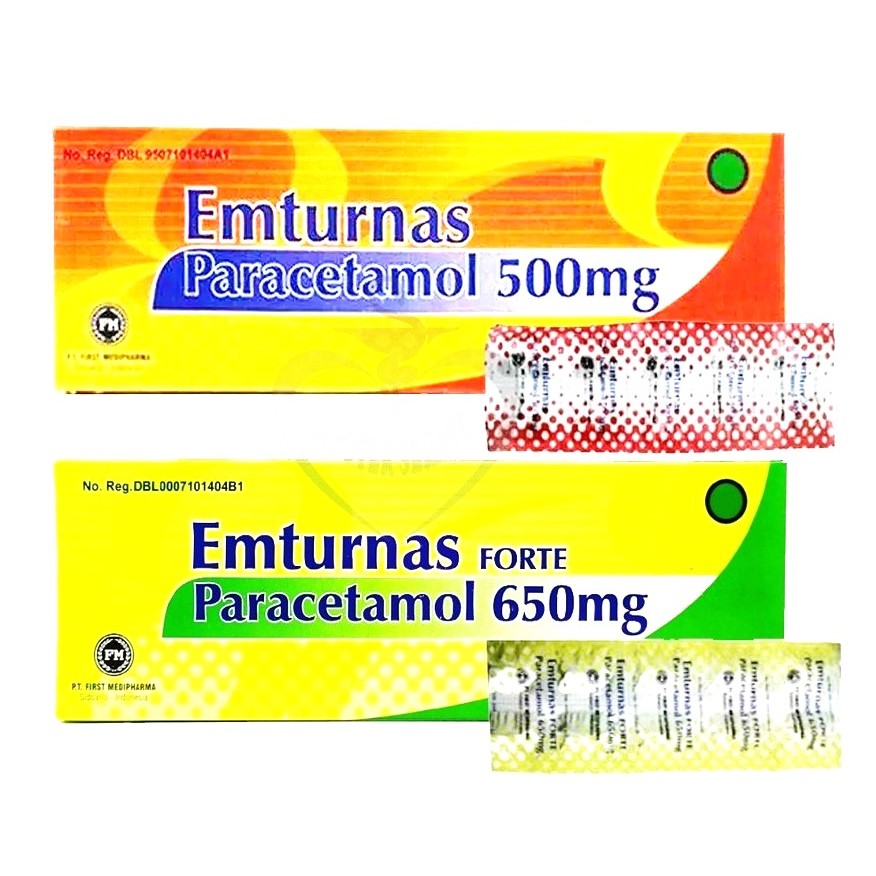 Jual EMTURNAS TABLET EMTURNAS FORTE - PARACETAMOL PENURUN PANAS DEMAM ...