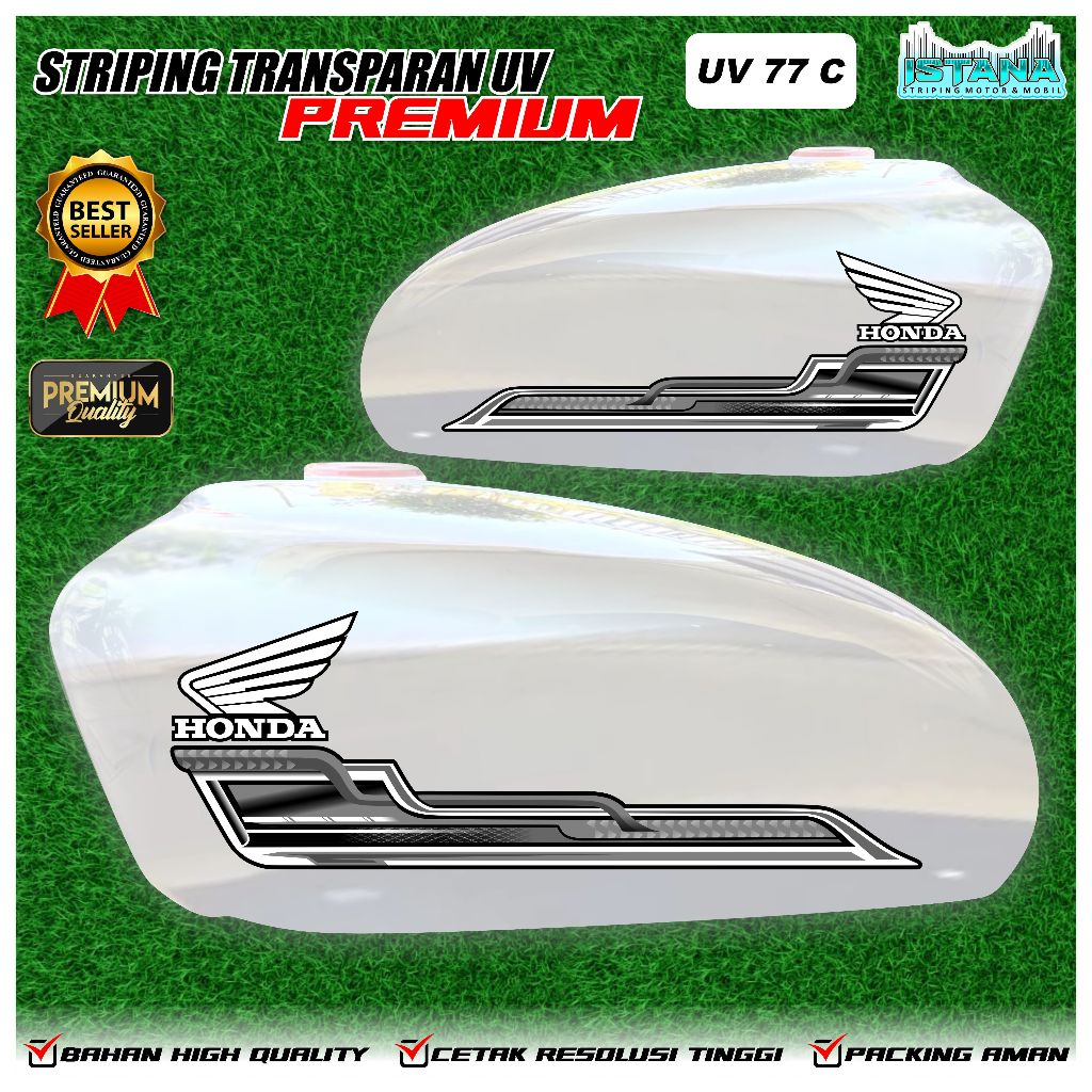 Jual STIKER STRIPING CB KLASIK ULTRA TRANSPARAN CUTTING-STIKER CUTTING ...