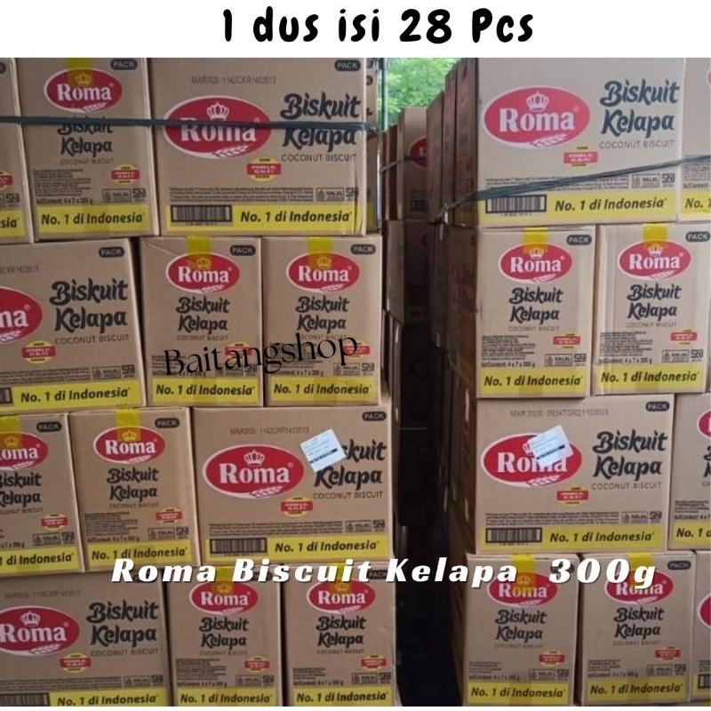 Jual Biskuit Roma Kelapa 300g DUS 28 PCS - Roma Biscuit Kelapa 1 Dus ...