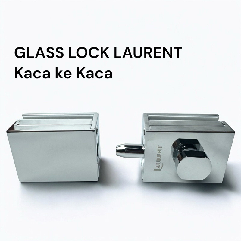 Jual Glass Lock Laurent GL 621 Grendel Kunci Pintu Kotak Kaca Kaca ke Kaca | Shopee Indonesia