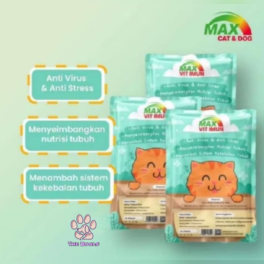 Jual (The Bool's) Max Vit Imun - Vitamin Kucing AntiStres Imunitas MAX ...