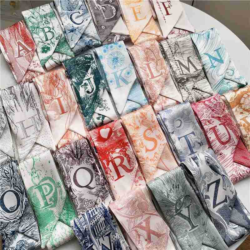 Jual [CUCI GUDANG] SYAL MOTIF LETTER HURUF INISIAL ALFABET TWILLY ...