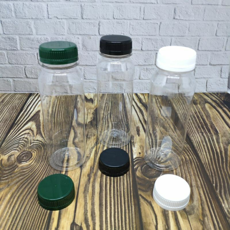 Jual Botol Kale 250ml Clear (18gram) / Botol plastik 250ml PET, Tutup ...