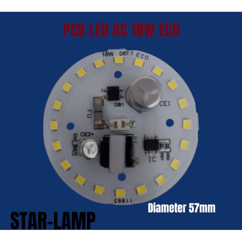 Jual PCB LED AC 18W ECO DM 57MM | Shopee Indonesia