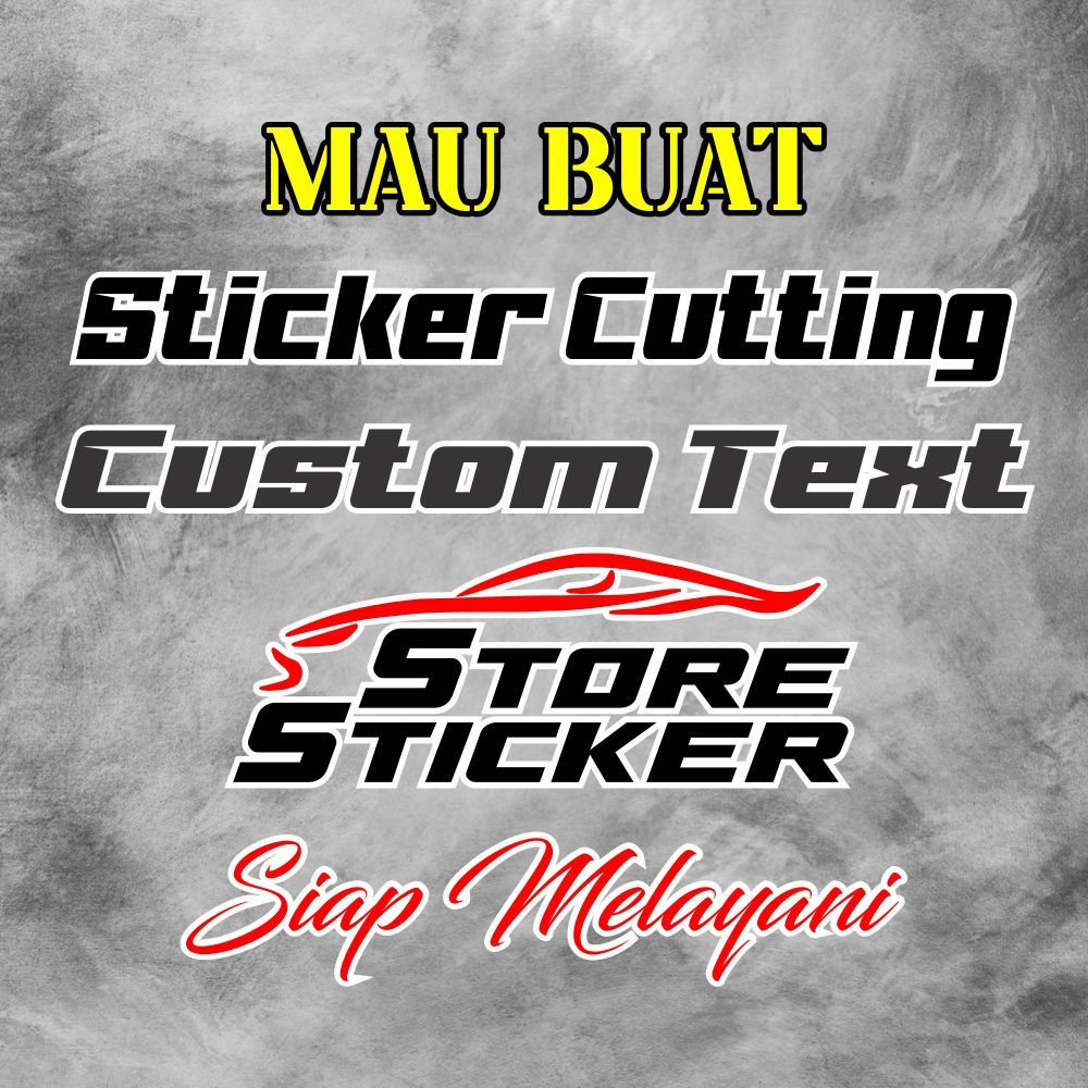 Jual Stiker Cutting Custom Text/Logo Stiker Mobil/Motor/Kaca Toko ...