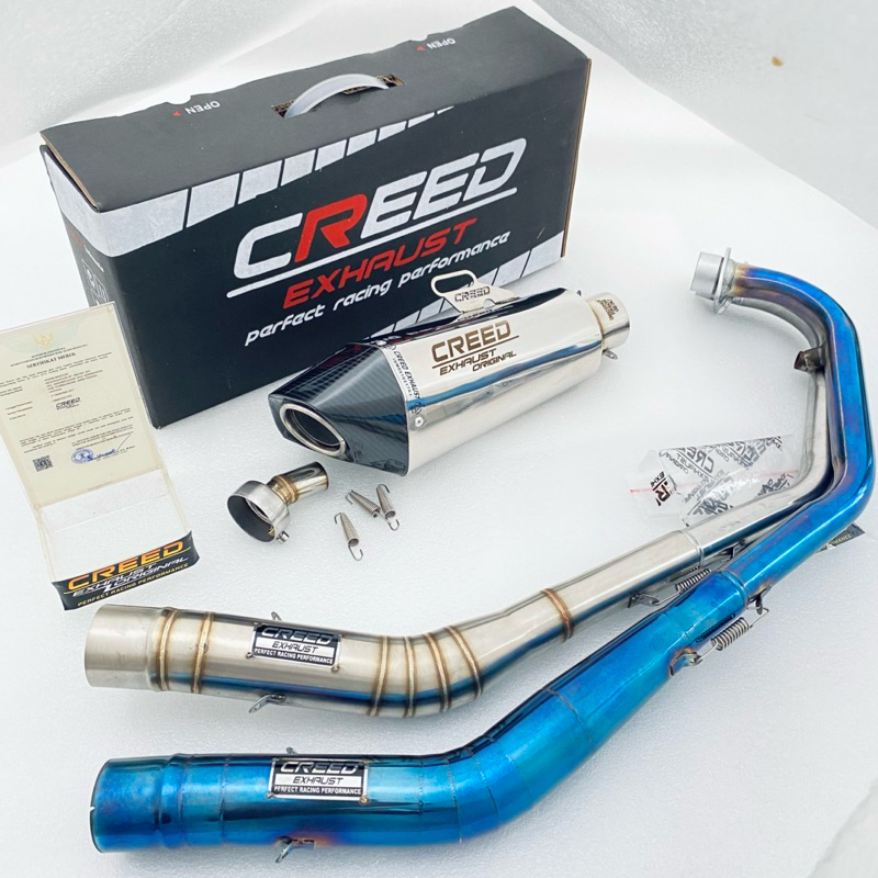 Jual Knalpot Racing Creed Exhaust type SPORT GP Mx King Vixion Lama/New ...