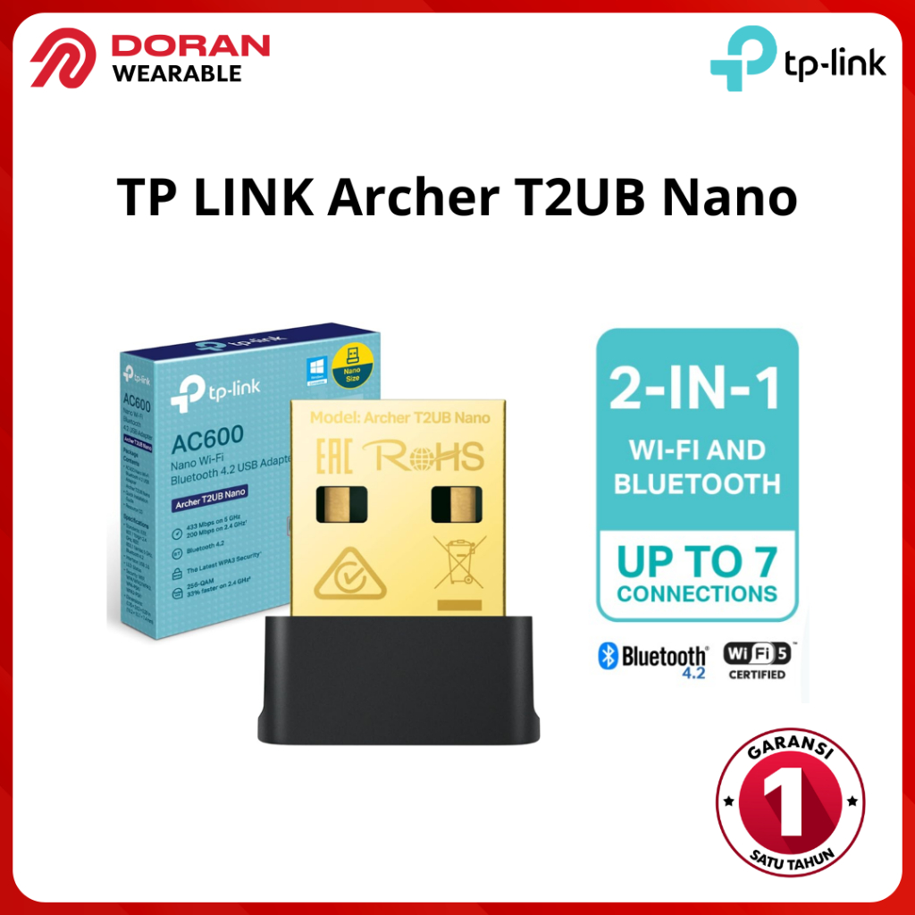 Jual Tp-Link Archer T2UB Nano 600Mbps Wi-Fi Bluetooth 4.2 Wireless ...