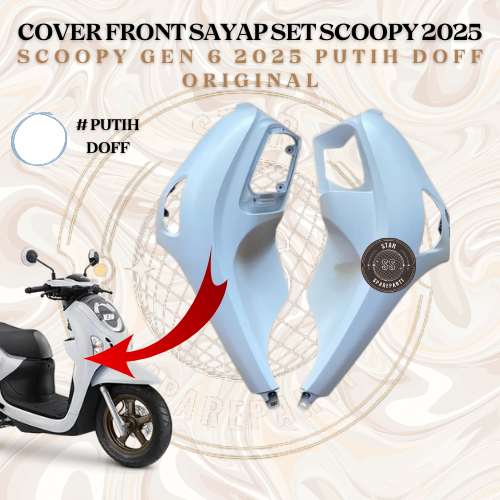 Jual Cover Front Sayap SET Kanan-Kiri Scoopy Gen 6 2025 Putih Doff ...