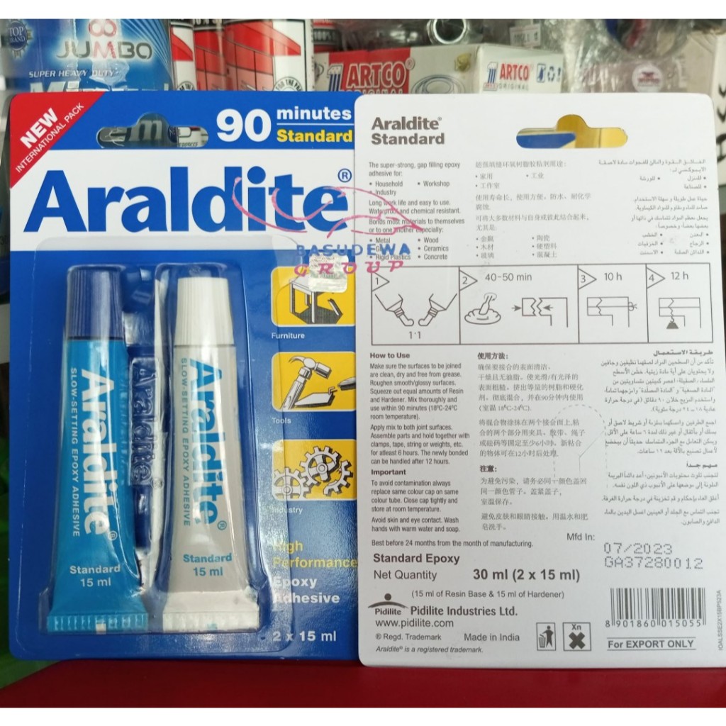Jual ARALDITE RAPID BIRU LEM EPOXY BESI 5 MENIT / LEM EPOXY ARALDITE ...