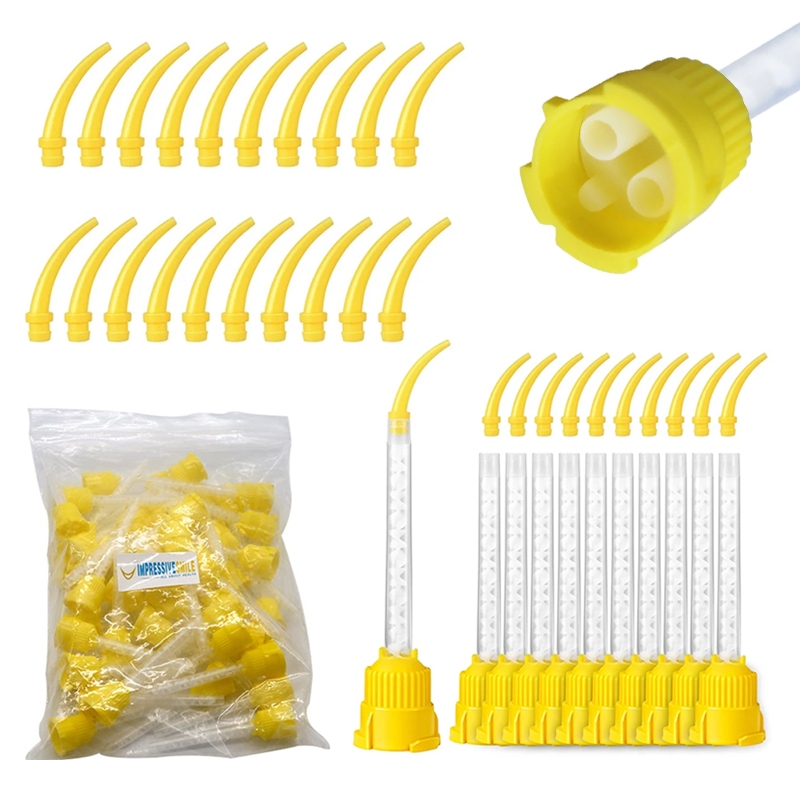Jual 50/100pcs Dental Mixing Tips Disposable Silicone Rubber Mixing ...