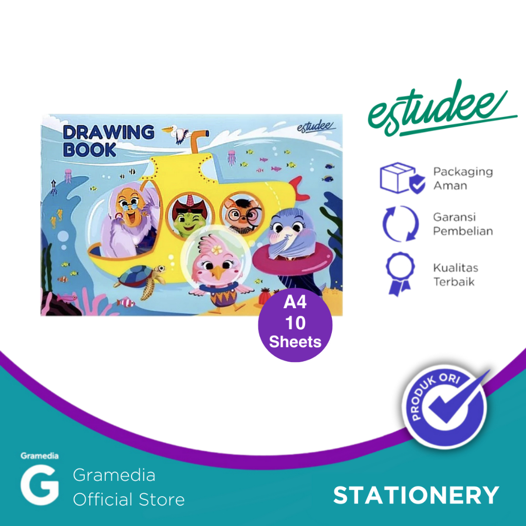 Jual Estudee Drawing Book A4 J Submarine | Shopee Indonesia