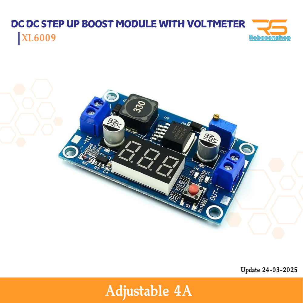 Jual XL6009 with VOLTMETER Adjustable 4A DC - DC Step Up Boost Module ...