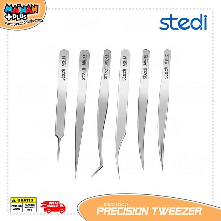Jual STEDI TOOLS PINSET PRECISION TWEEZER Gundam Gunpla Model Kit Tool ...