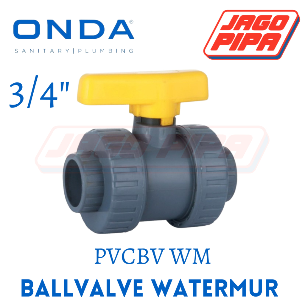 Jual ONDA Ball Valve Watermur 3/4 Inch PVCBV WM POLOS Stop Keran PVC ...