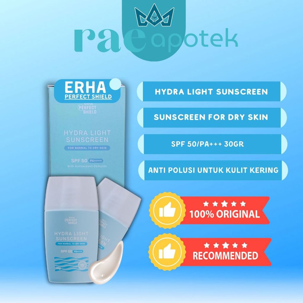 Jual Erha Perfect Shield Hydra Light Sunscreen SPF50/PA++++ | Shopee Indonesia