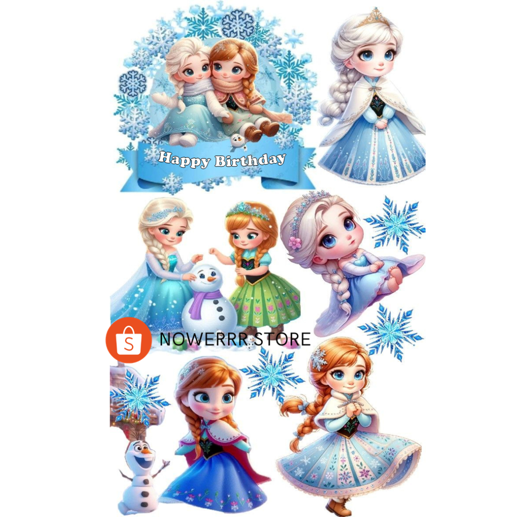 Jual FROZEN KIDS/Topper Cake Frozen Kids Custom Nama/Hiasan Kue Ultah ...