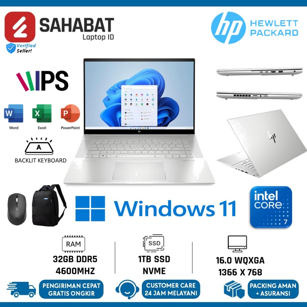 Jual Laptop Ultrabook Hp Envy Intel Evo Core i7 12700H 32GB DDR5 2TB ...