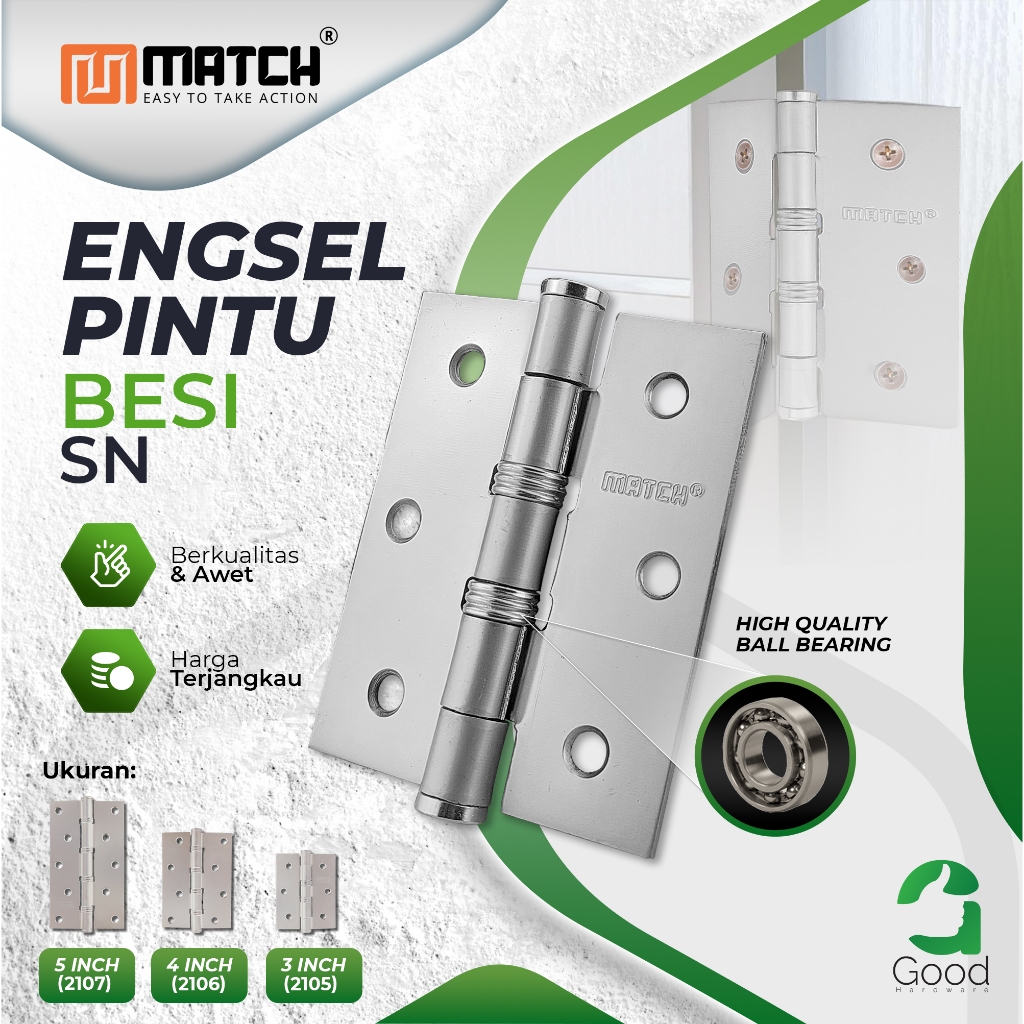 Jual Match Engsel Besi Pintu Jendela Tahan Lama Murah Ukuran 3" 4" 5 ...