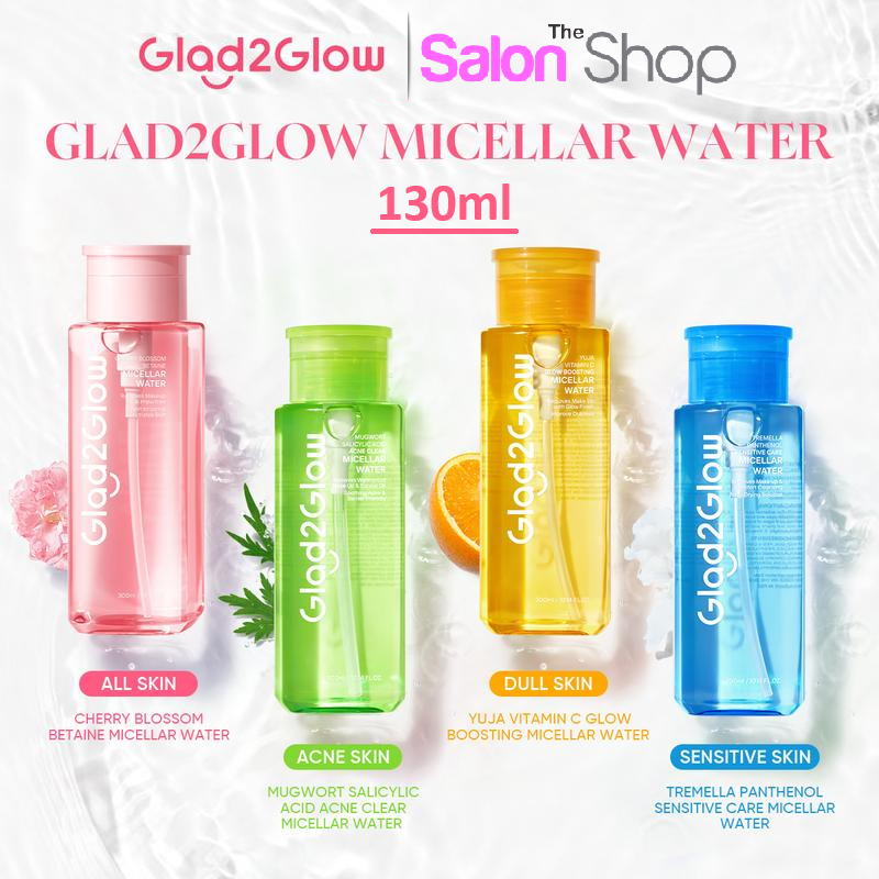 Jual G2G Glad2Glow Micellar Water 130ml | Mugwort Acne | Cherry Blossom ...