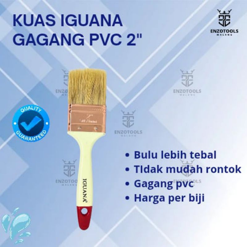 Jual Kuas Cat Tembok Kuas Dinding Gagang PVC IGUANA 2" | Shopee Indonesia