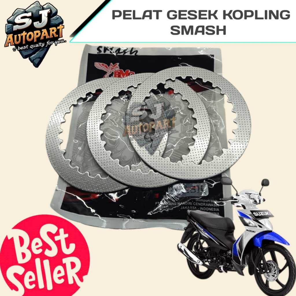 Jual BESI KAMPAS KAIN KOPLING SMASH SHOGUN 125 SP KNZ/BMC | Shopee ...