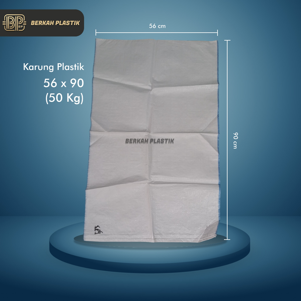 Jual Karung Plastik Putih Strip Biru Ukuran 56 x 90 cm (50 Kg) Karung ...