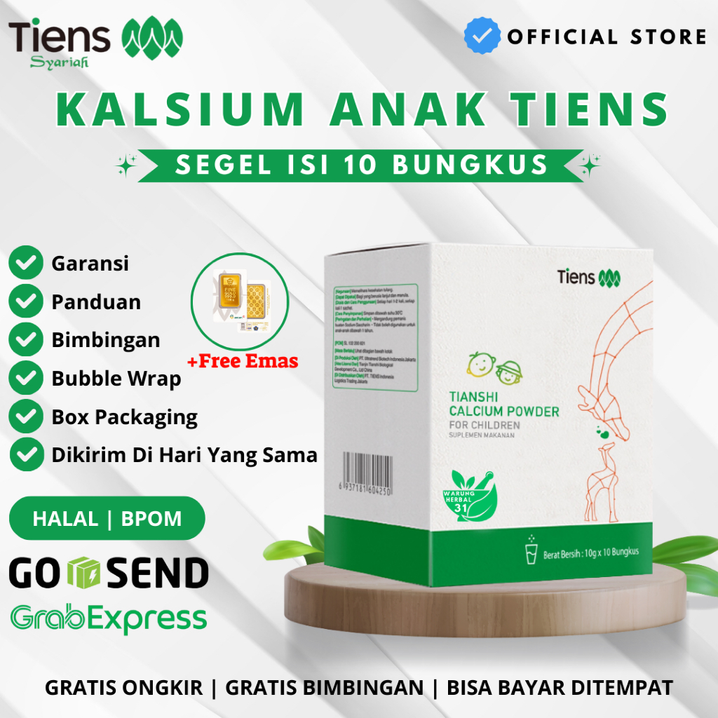 Jual Kalsium Anak Tiens - Tianshi Calcium Powder For Children Original ...