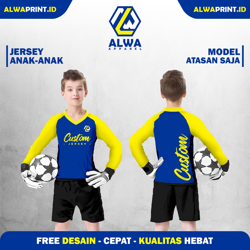 Jual JERSEY ANAK-ANAK FULL PRINT, BISA CUSTOM, FREE DESAIN BISA SATUAN ...