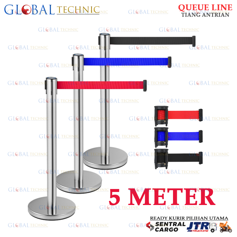 Jual Standing Barrier Queue Line 5Meter / Tiang Antrian Stainless ...