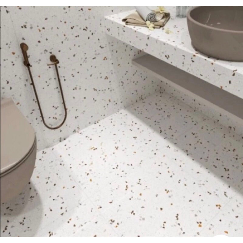 Jual keramik 50x50 terazzo teraso random kasar matt kesat lantai kamar mandi teras garasi wc ...