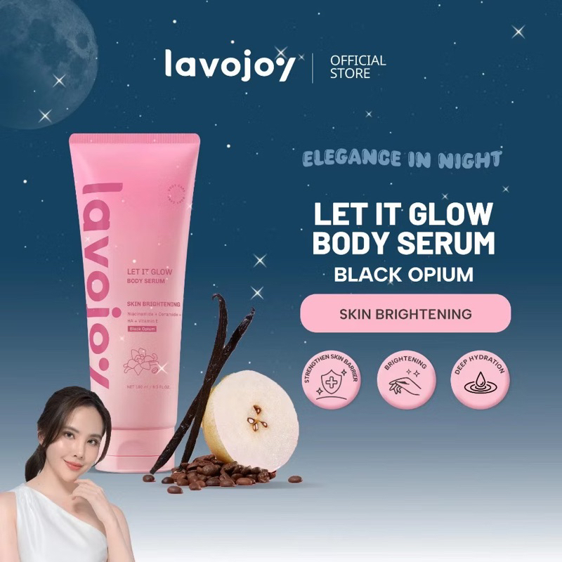 Jual Lavojoy Let It Glow Body Serum Skin Brightening Black Opium | Shopee Indonesia