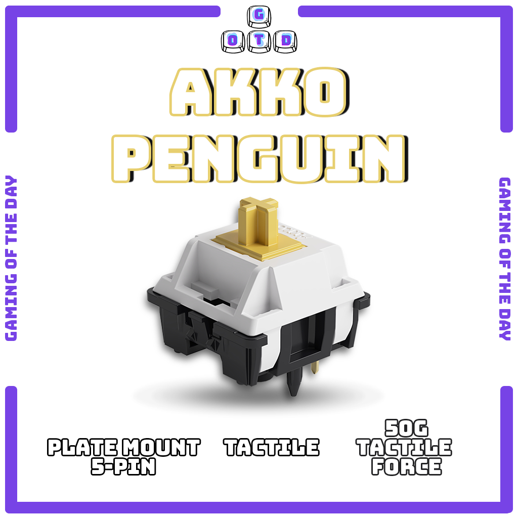 Jual AKKO Penguin Silent Tactile 5 pin PCB mount Factory Lubed ...
