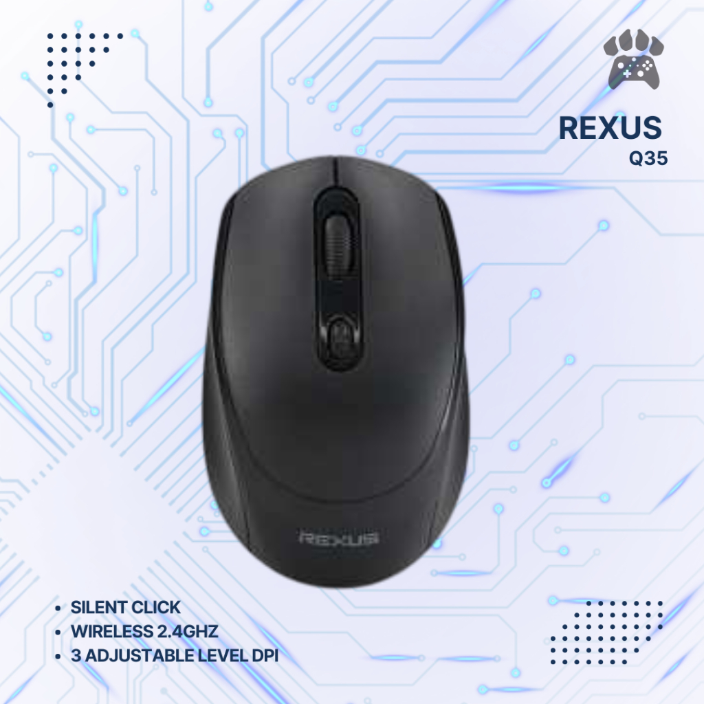 Jual Rexus Q35 Wireless Silent Click Office Mouse | Shopee Indonesia
