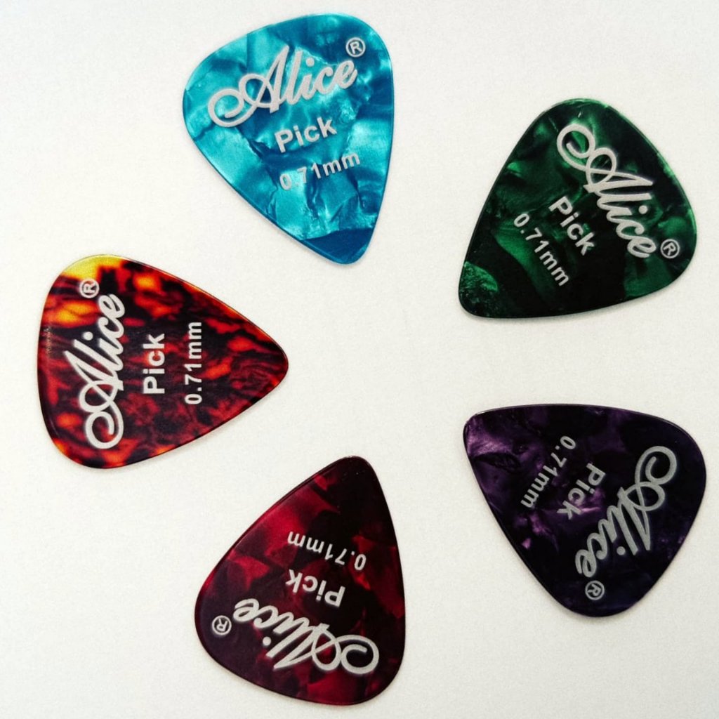 Jual Pick Gitar Alice Akustik Elektrik ukulele 0.71mm celluloid pick ...