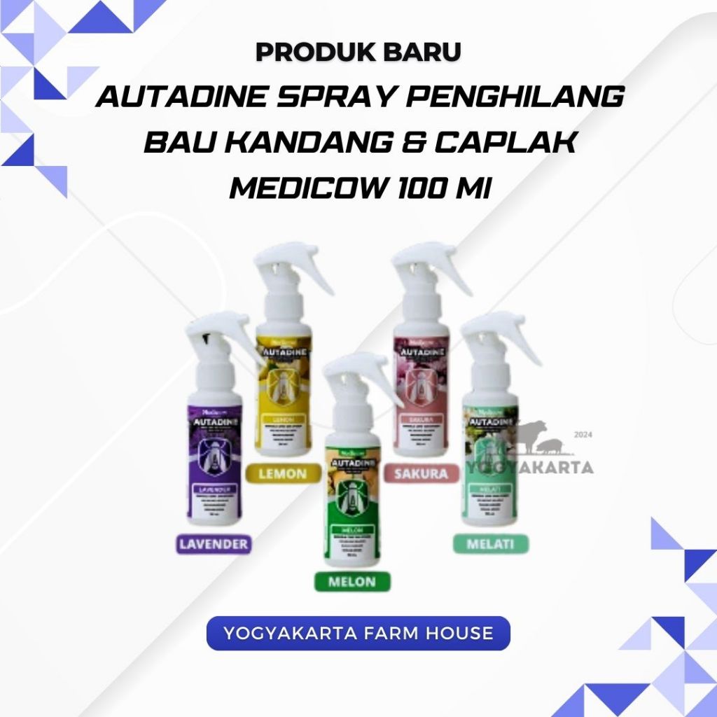 Jual Autadine Spray 100 Ml Penghilang Bau Kandang Sapi Caplak Penyegah ...