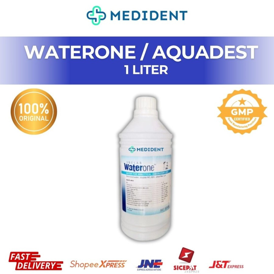 Jual Waterone 1 L/ Aquades / Aquabides / Aquabidest | Shopee Indonesia