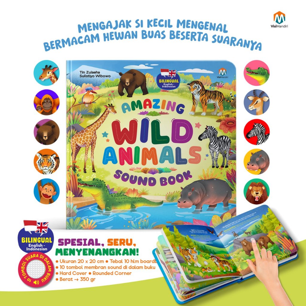 Jual [Ready Stock] Amazing Wild Animals Sound Book Free Packing Kardus ...