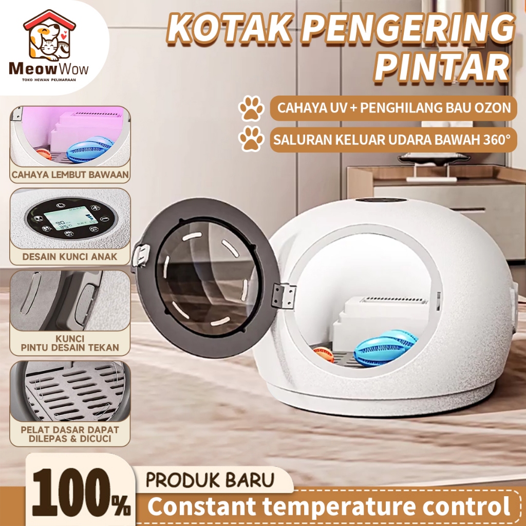 Jual MEOW WOW Pengering hewan peliharaan UV/ Pet Drying Box Dehydrator Mesin Pengering Hewan Pet ...